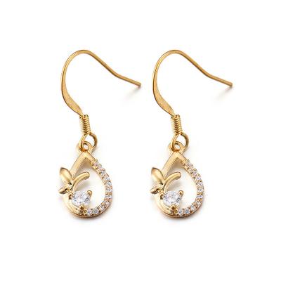 China Gucci 925 Sterling Silver CZ Earrings 6.18g Water Droplet Dangle Earrings with Multiple Plating Options for sale