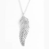 China 925 Sterling Silver Leaf Shape Pendant PVD Plating Tffany Pendant Necklace for sale