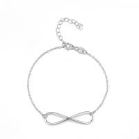 China 10.37g 925 Silver CZ Infinity Bolo Bracelet - Triple Design Unisex Jewelry with Custom Logo Option for sale
