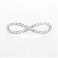 China Cubic Zirconia Sterling Silver Eternity Bracelet 13cm with 8.89g Weight and Anti-Allergic 925 Silver for sale