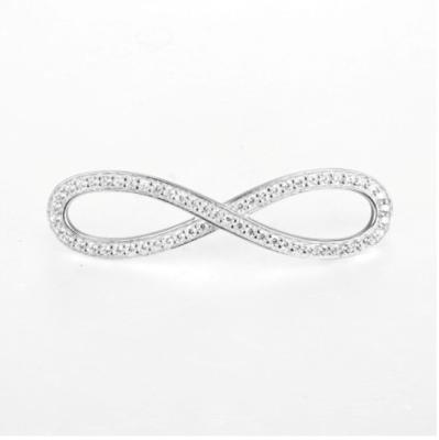 China Cubic Zirconia Sterling Silver Eternity Bracelet 13cm with 8.89g Weight and Anti-Allergic 925 Silver for sale