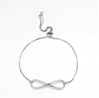 China J&CO James Avery 925 Sterling Silver CZ Bracelet 9.55g with Infinity Design and Custom Logo Engraving for sale