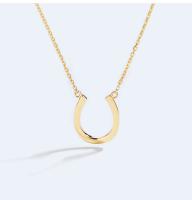 China Horseshoe 18K Gold Diamond Necklace Extender Chain 45cm with 2.6g Weight and 1.0mm O Chain for sale