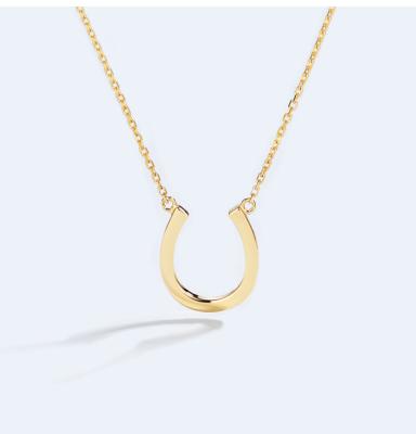 China Horseshoe 18K Gold Diamond Necklace Extender Chain 45cm with 2.6g Weight and 1.0mm O Chain for sale