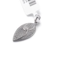 China Titanium 925 Silver CZ Marquise Pendant with 1.81g Stone Weight and Multiple Plating Options for sale