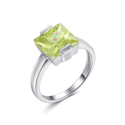 China Princess Cut 925 Silver Diamond Ring with 10mm Amethyst and 1.16g Stone Weight - AAA Cubic Zirconia for sale