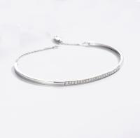China VS Clarity 18K Gold Diamond Bangle 0.23ct Extension Chain with 4.0g Metal Weight for sale