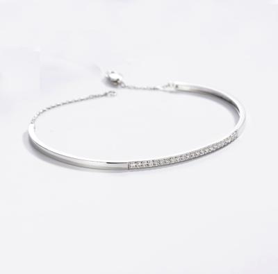 China VS Clarity 18K Gold Diamond Bangle 0.23ct Extension Chain with 4.0g Metal Weight for sale