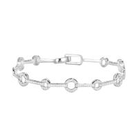 China 18K Gold Diamond Bracelet 0.73ct 17.5cm Ring Buckle Design for Wedding and Special Occasions for sale