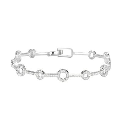 China 18K Gold Diamond Bracelet 0.73ct 17.5cm Ring Buckle Design for Wedding and Special Occasions for sale