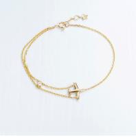 China ODM 17cm 18K Gold Diamond Bracelet with 0.05ct VS Clarity Stones and Round Ring Buckles for sale