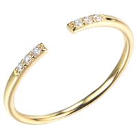 China 18K Gold Diamond Opening Ring 0.05ct 1g Custom Size - VS Clarity F-G Color Round Brilliant Cut Engagement Jewelry for sale