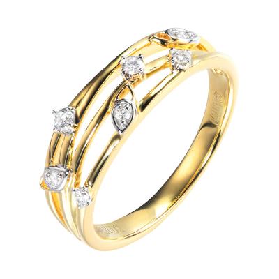 China 18K Gold Diamond Ring 0.1ct VS Clarity 3g Weight - Customizable Promise Ring with F-G Color Round Brilliant Cut for sale