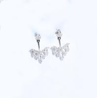 China 18K Gold Diamond Earrings 1.5ct 2.8g Horse-Eye Design with VS Clarity F-G Color for sale