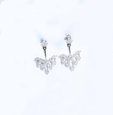 China 18K Gold Diamond Earrings 1.5ct 2.8g Horse-Eye Design with VS Clarity F-G Color for sale