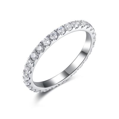 China 1.50g 925 Silver Diamond Rings Noble Round Diamond Engagement Rings for sale