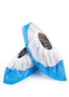 China Anti Virus Blue Plastic Shoe Covers PP CPE Material Economical Health Care for sale