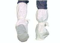 China Non Woven Hospital Shoe Covers , Disposable Overshoe Covers PVC Dotted for sale