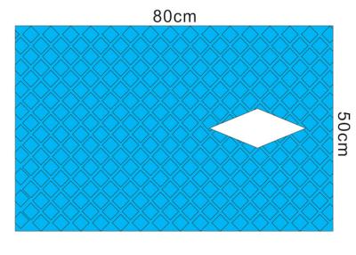 China Laparotomy  Disposable Surgical Drapes 75x80 Cm Blue Color Paper Material for sale
