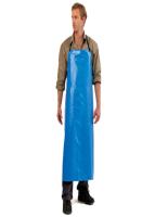 China Oil Resistant Long Sleeve Disposable Aprons Lightweight Blue Color Acid Repellent for sale