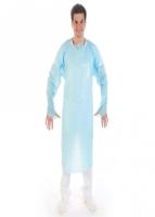 China Long Sleeves Plastic Throw Away Aprons , Disposable Paper Aprons Customized for sale