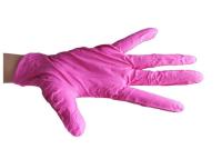 China Curved  Disposable Hand Gloves , Disposable Poly Gloves With Textured Surface for sale