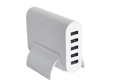 China AC 100V - 240V High Speed USB Desktop Charger 5 Ports With Fire Resistan Plastic Case for sale