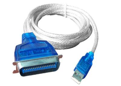 China IEEE 1284 USB Parallel Printer Adapter Cable 6FT Length For Mac OS / Windows for sale