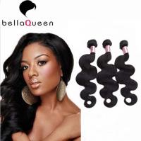 China No Tangle No Shedding Body Wave Natural Black 6A Remy Hair Weft for sale