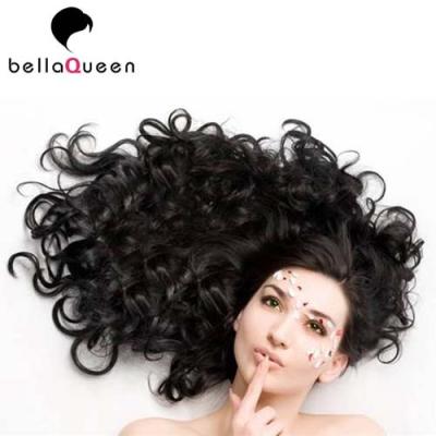 China Natural Black 1b# Deep Wave Double Drawn Hair Extensions With Full Cuticles for sale
