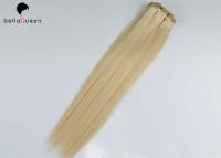 China Brazilian Golden Blonde Straight Clip In Human Extension For Woman for sale
