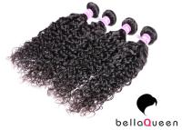 China Natural Black Water Wave 6A Remy human hair wefts , Tangle And Shedding Free for sale