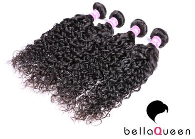 China Natural Black Water Wave 6A Remy human hair wefts , Tangle And Shedding Free for sale