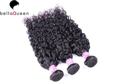 China Smooth Water Wave Grade 7A Virgin Hair , Natural Black Human Hair Wefts for sale