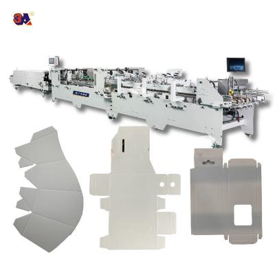 China Single Side Hook Bottom Box Pasting Machine with 3500 KG Capacity and Voltage 380 for sale