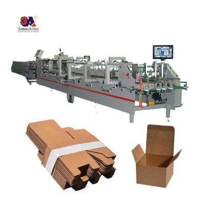 China PLC Core Components 3a Pasting Machine corrugated box pasting machinfolder glu machine for sale