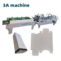 China 3A PLC Auto Lock Bottom Folder Gluer Machine for Presentation Folder 580mm for sale