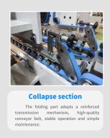 China 580 Folder Gluer Box Paper Gluing Machine with Video Feedback for Production Progress for sale