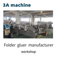China 580 Folder Gluer Box Paper Gluing Machine with Video Feedback for Production Progress for sale