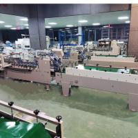 China 580 Folder Gluer Box Paper Gluing Machine with Video Feedback for Production Progress for sale