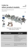 China 380V Automatic Flexo Folder Gluer 580 Type for Paper Pasting Machinery 7-40cm Unfolded Width for sale