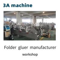 China 1100 Model Automatic 46 Corner Folder Gluer Press Semi Auto Folder Gluer Machine with PLC for sale