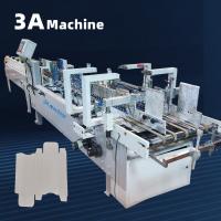 China 6 Corner Box Folder Gluer Machine for Semi Automatic Cigarette Box Production Plant for sale