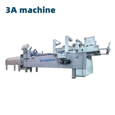 China Folding Cardboard Box Machine 6*1*1.35M Paper Box Making Mahine with Glu Machine for sale