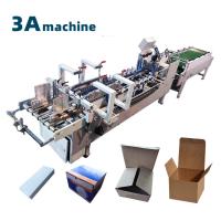 China Folding Cardboard Box Machine 6*1*1.35M Paper Box Making Mahine with Glu Machine for sale