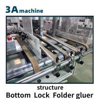 China SHH-800AG-2 Automatic Bottom Lock Flexo Folder Gluer Machine 800mm for Packaging for sale