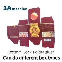 China SHH-800AG-2 Automatic Bottom Lock Folder Gluer for Lunch Box Video Outgoing-Inspection for sale