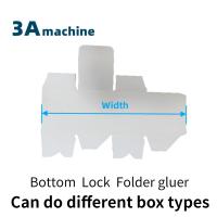 China 350mm Max Workable Width Mini Box Folder Gluing Machine with Bottom Lock and Side Glue for sale