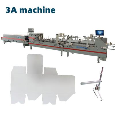 China 300m/min Working Speed Automatic Bottom Lock Folding Box Gluing Machine for Food Packaging for sale
