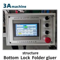 China SHH 800AG-2 Automatic Bottom Lock Box Side Pasting Machine for Small Corrugated Boxes 800mm for sale